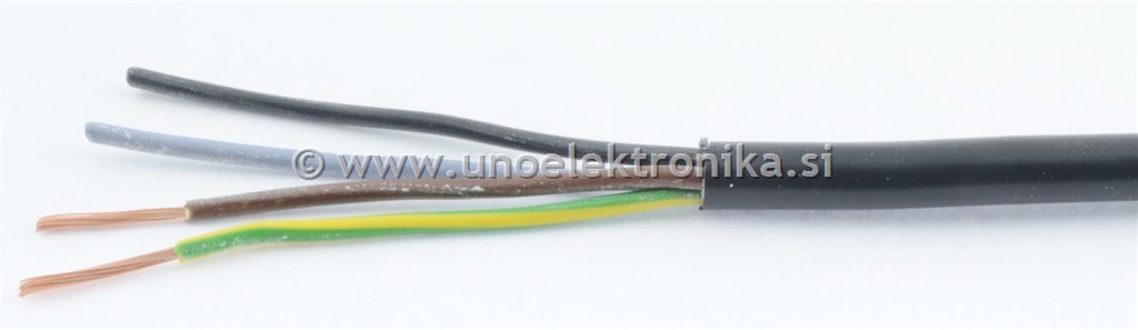 KABEL PPL 4x0,75mm2 ČRNI H03VVF - UNO elektronika d.o.o.